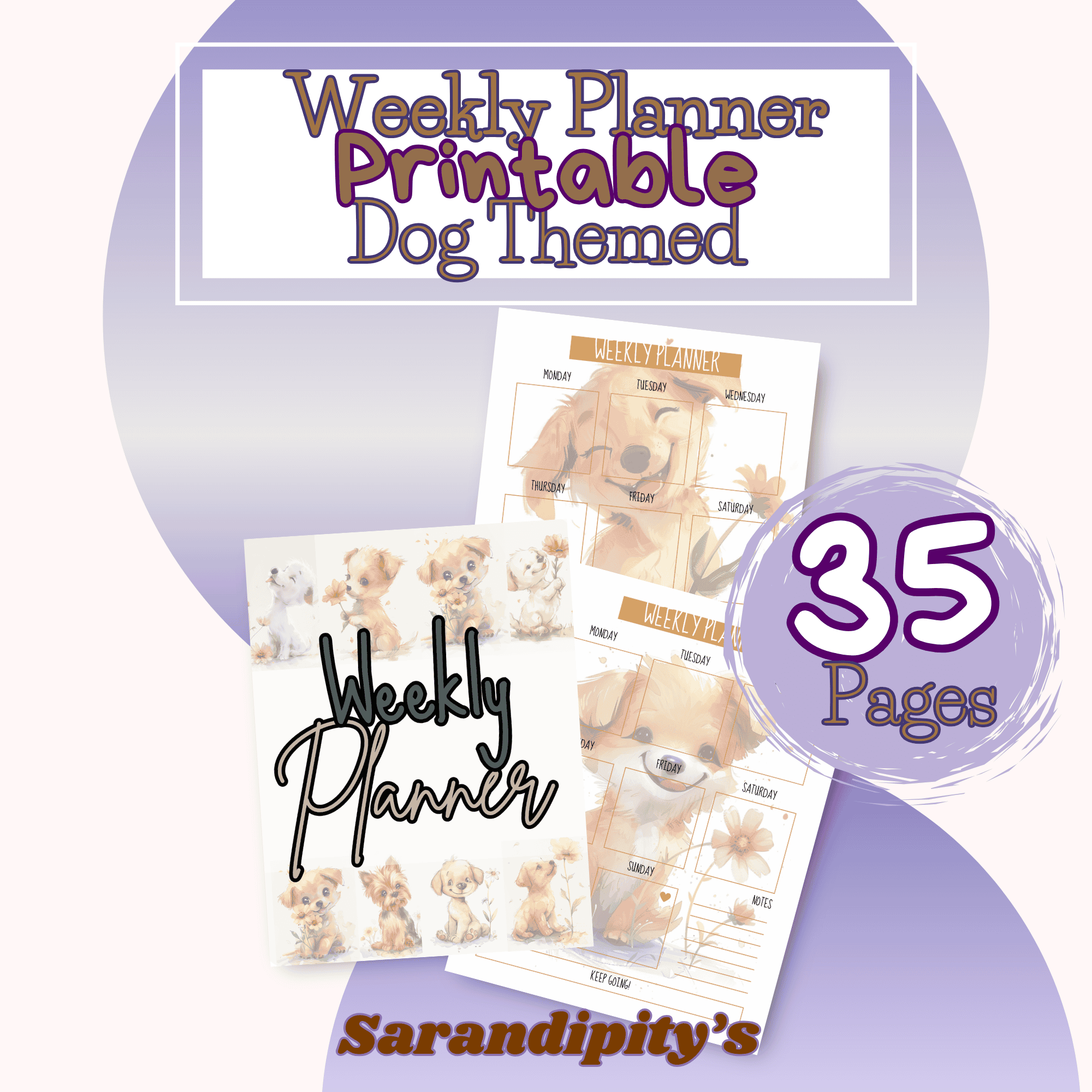 🐾 Make Every Week Pawsitively Productive with this Weekly Planner ...