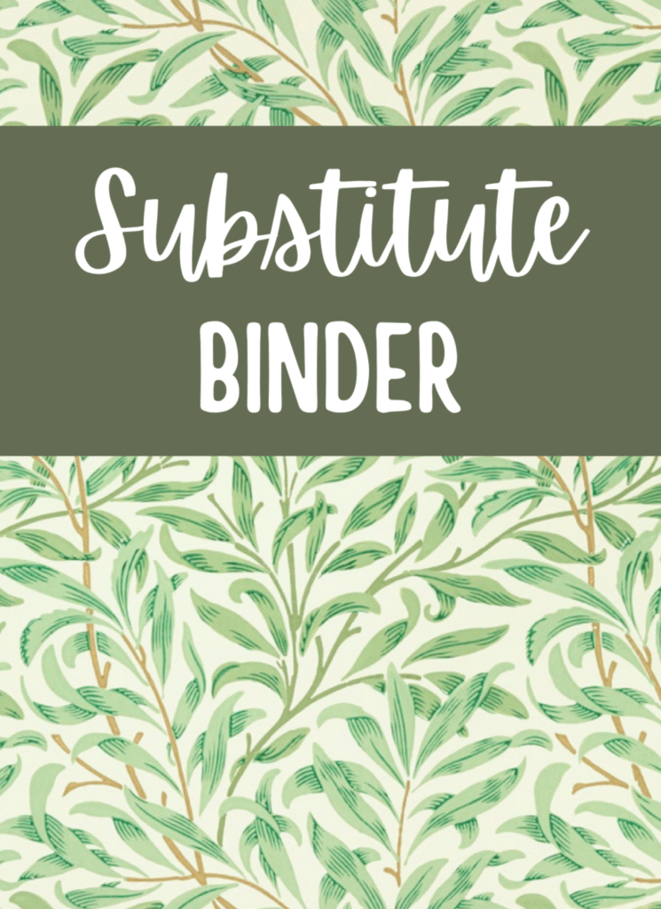 ️ 9 Page Substitute Teacher Planner Printable - Sarandipity's