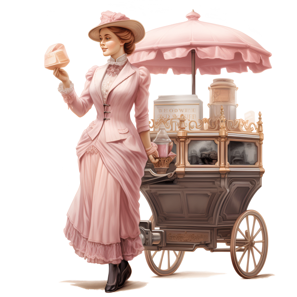 Pink Victorian Ice Cream Graphics Pack – 18 Elegant & Historic Designs ...
